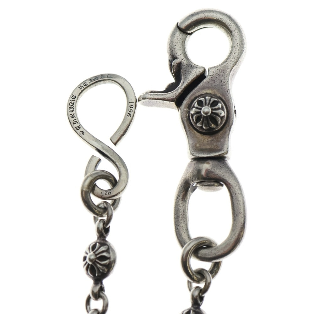 クロムハーツ サイズ:ロング  1BALL LONG-S/1クリップロング#1クロスボール シルバーウォレットチェーン 中古 SJ02 CHROME HEARTS(クロムハーツ) 1BALL LONG-S/1クリップロング#1クロス