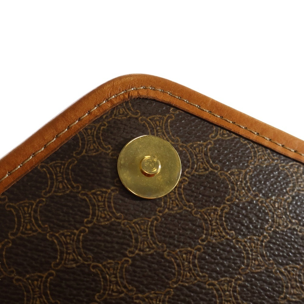 CELINE(セリーヌ) マカダム ショルダーバッグ ブラウン PVCレザー